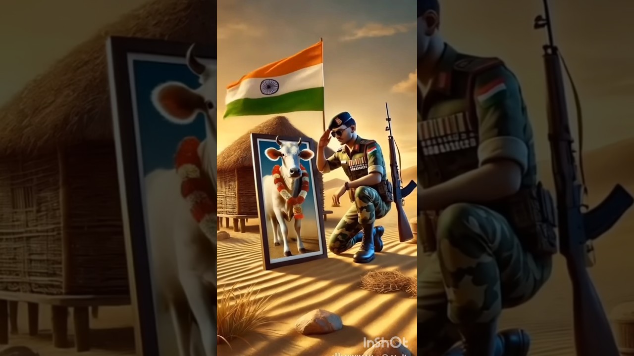 a cow saved Army person life but cow hit a bullet on cow #trending # ...