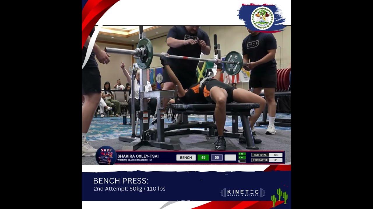 SOT Bench NAPF 2024 #belizepowerlifting #kineticfitnessbz #powerlifting #powerliftingjourney ...