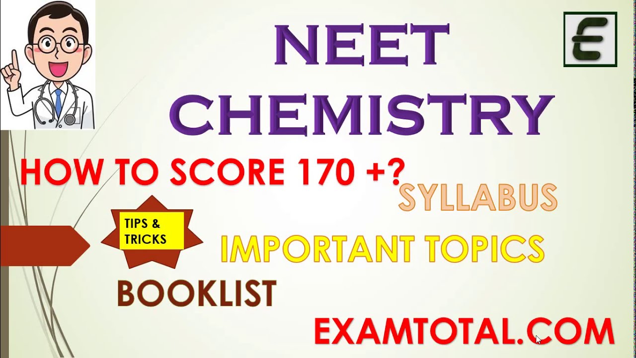 NEET CHEMISTRY|I Book list and Important Topics | SCORE 170 + - YouTube