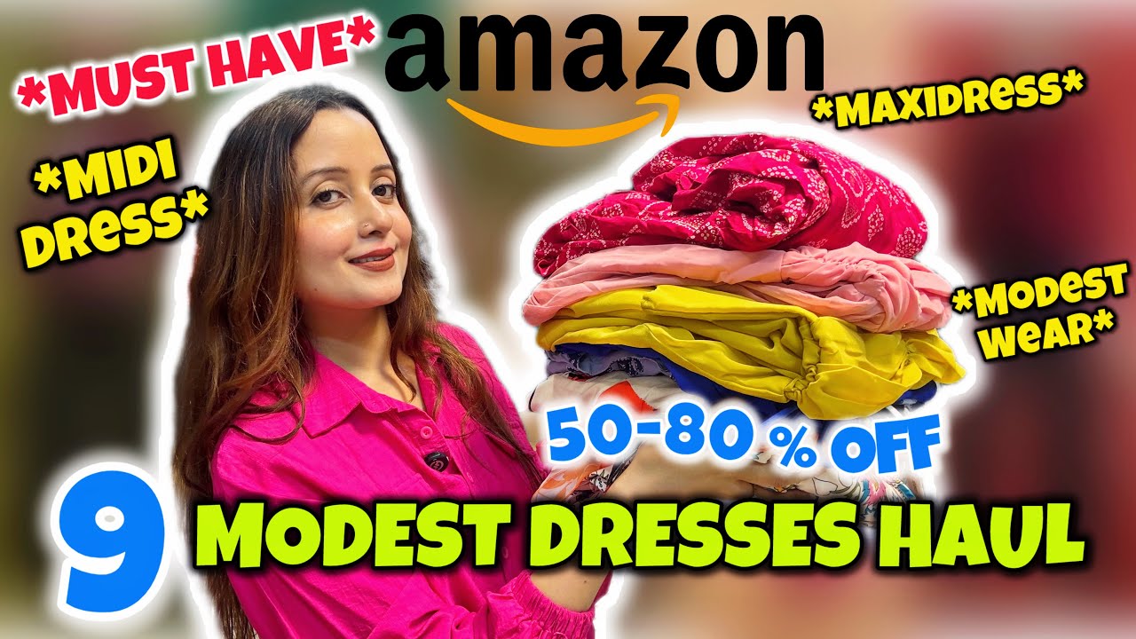 Amazon “TRENDY” MODEST Dresses Under 799/- Only😍 Amazon Dress Haul ...