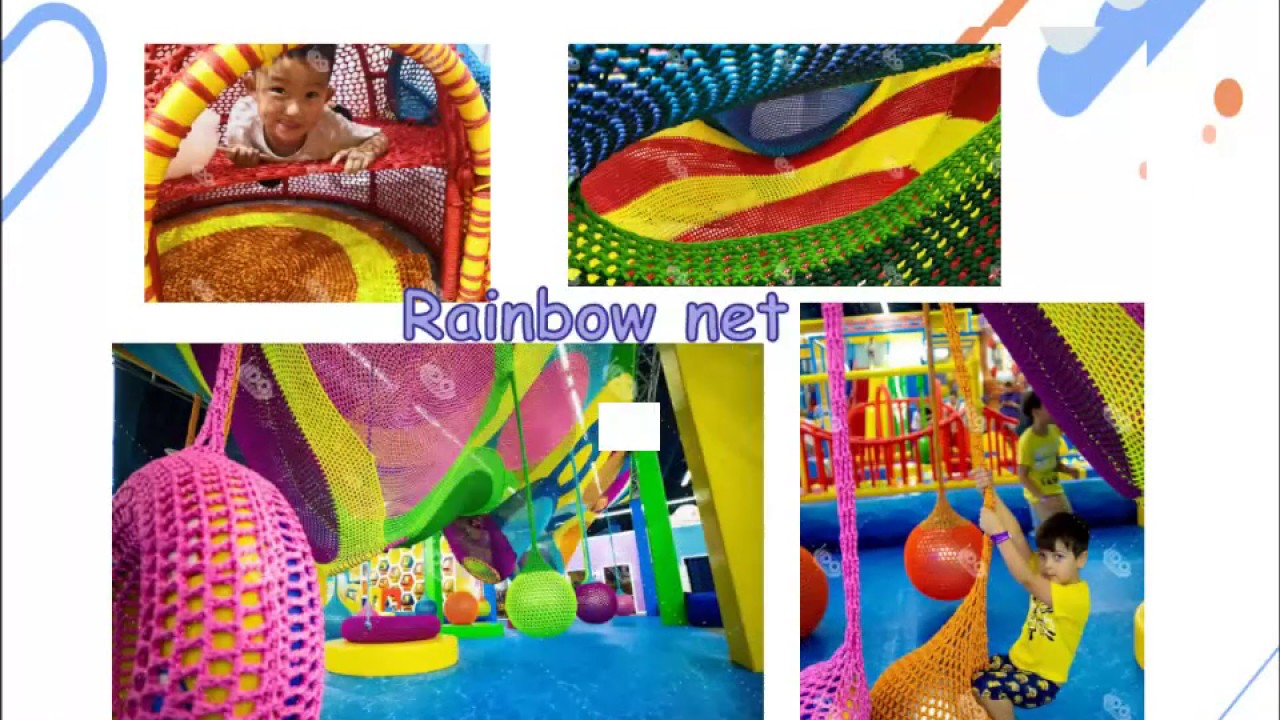 Rainbow net playground indoor! - YouTube