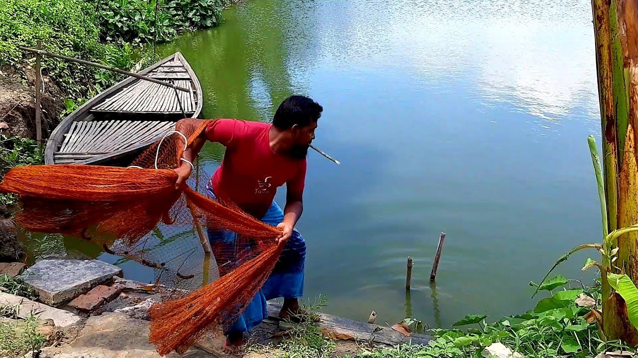 Best Net Fishing। Big Fish Hunting By Cast Net। Net Fishing in the ...
