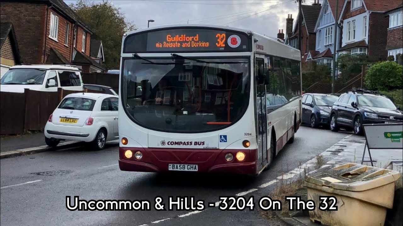 UNCOMMON & HILLS | Journey On The 32 | 3204 (BA58 GHA) | Volvo B7RLE ...