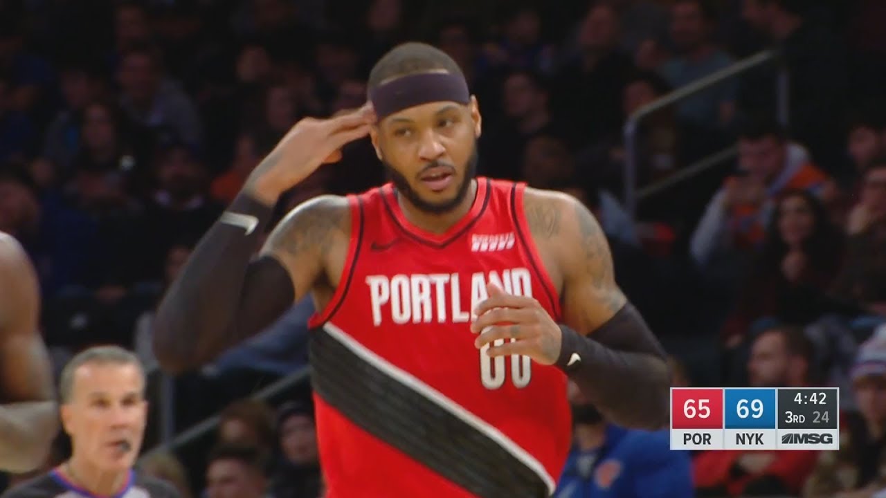 Carmelo Anthony Cheered in Return to New York! 2019-20 NBA Season - YouTube