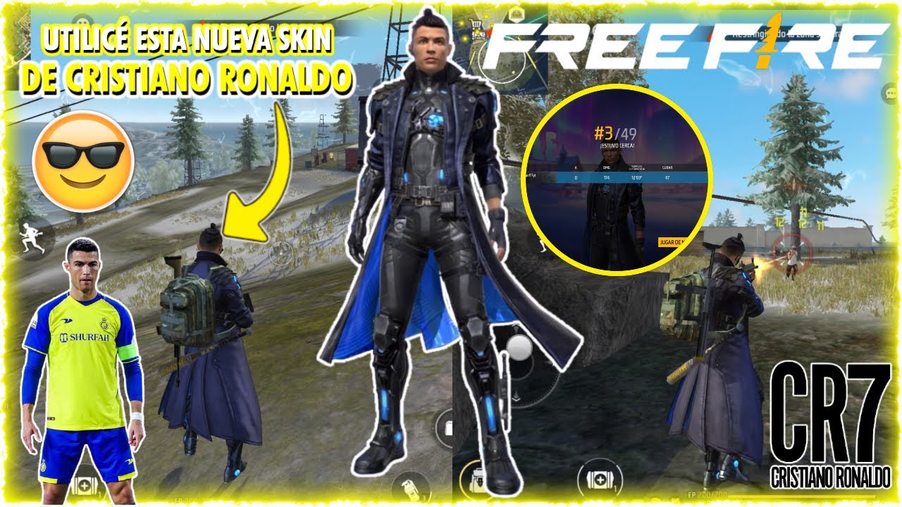 FREE FIRE - UTILICÉ ESTA NUEVA SKIN DE CRISTIANO RONALDO EN ESTA ...