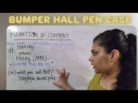BUMPER HALL PEN CASE - LECTURE NO. 6 of CONTRACT LAW - YouTube