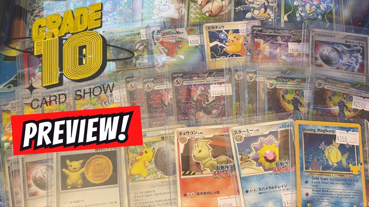 We are SELLING these Raw Cards at the Grade 10 Card Show! - YouTube