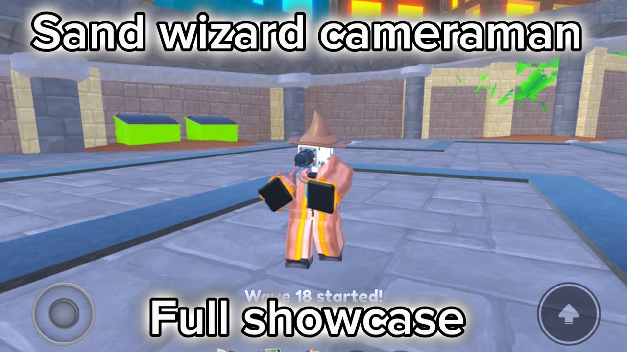Sand wizard cameraman full showcase in (toilet tower defense) - YouTube
