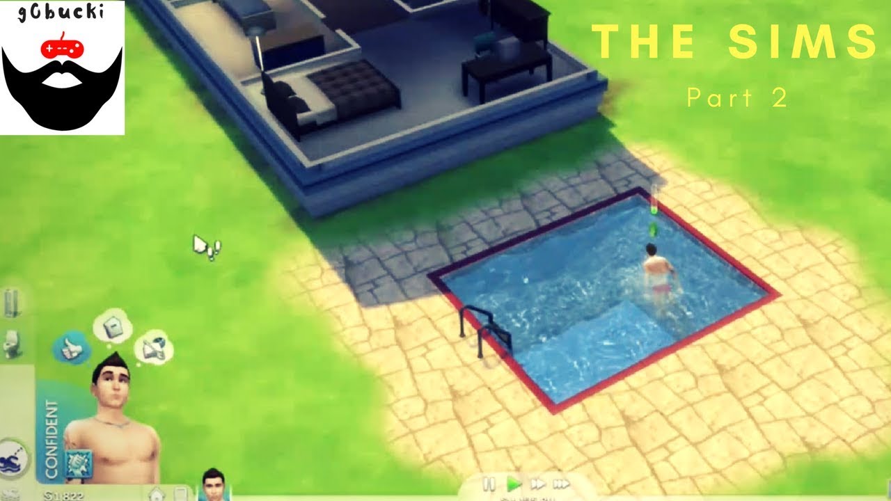The Sims: Part 2 - Parties and Stuck in The Pool - YouTube