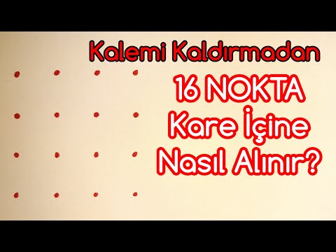 KALEMİ KALDIRMADAN 16 Nokta Kare İçine Nasıl Alınır?