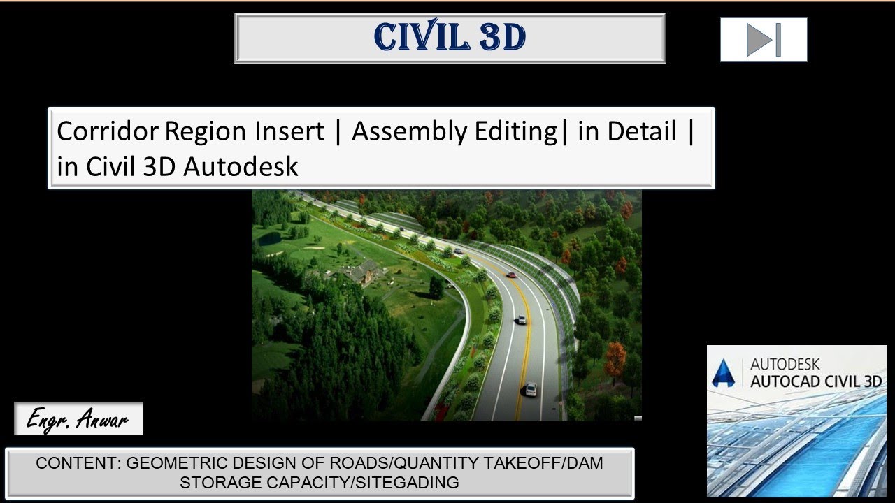 Corridor Region Insert | Assembly Editing| in Detail | in Civil 3D ...