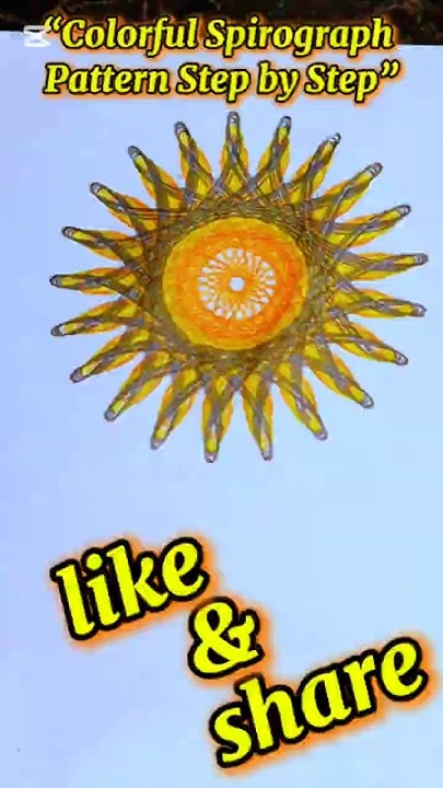 “Colorful Spirograph Pattern Step by Step” #spirograph #spirographart #art #mandaladesign - YouTube