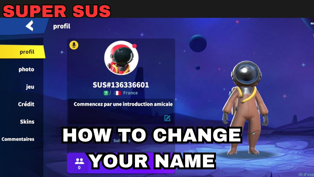 TUTORIAL How to change your nickname on Super Sus/ Tutorial to change ...