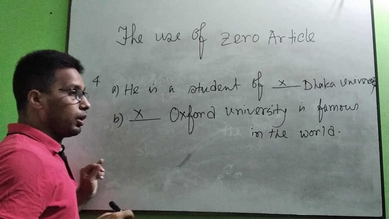 Article (The use of zero article) - YouTube