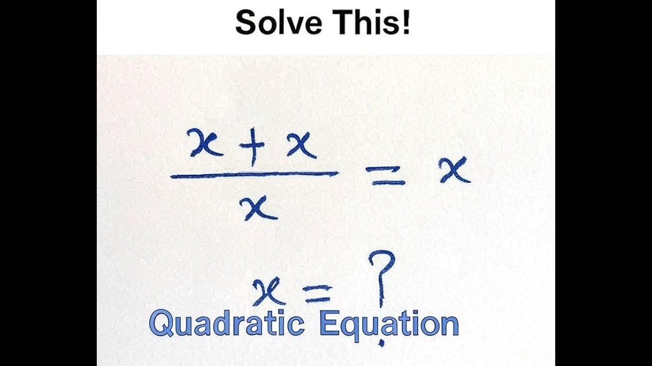 Quadratic Equations -Full College Course | Math With Father - YouTube
