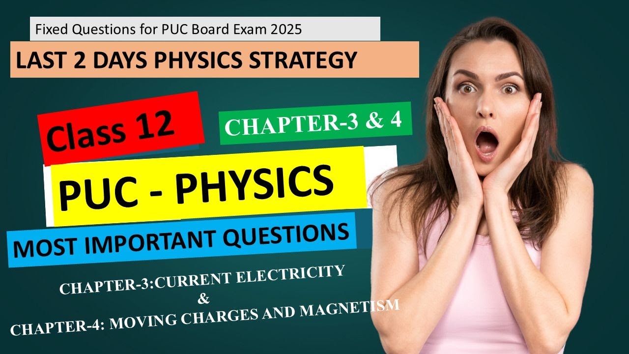 Most imp questions of physics class 12 | Physics | PUC Board Exam 2025 ...