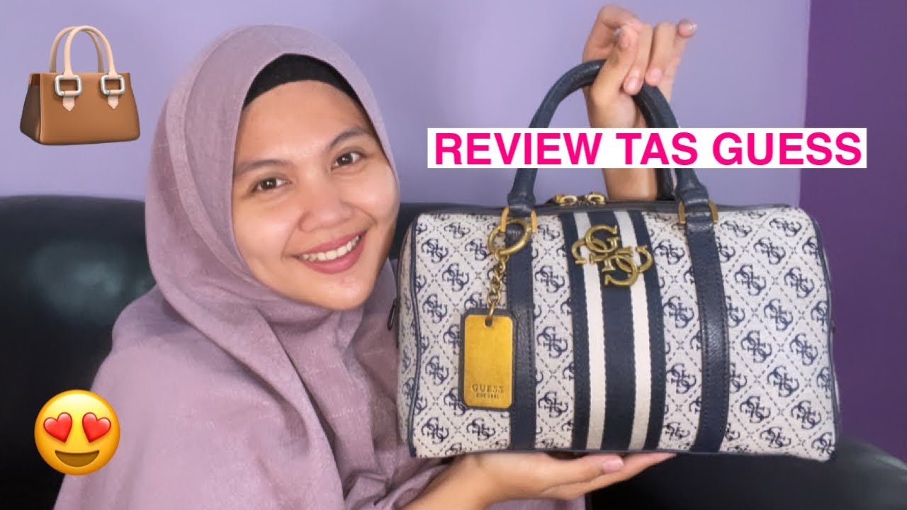 REVIEW TAS GUESS LOGO HANDBAG | TAS GUESS ORIGINAL 100% | BELI LANGSUNG ...