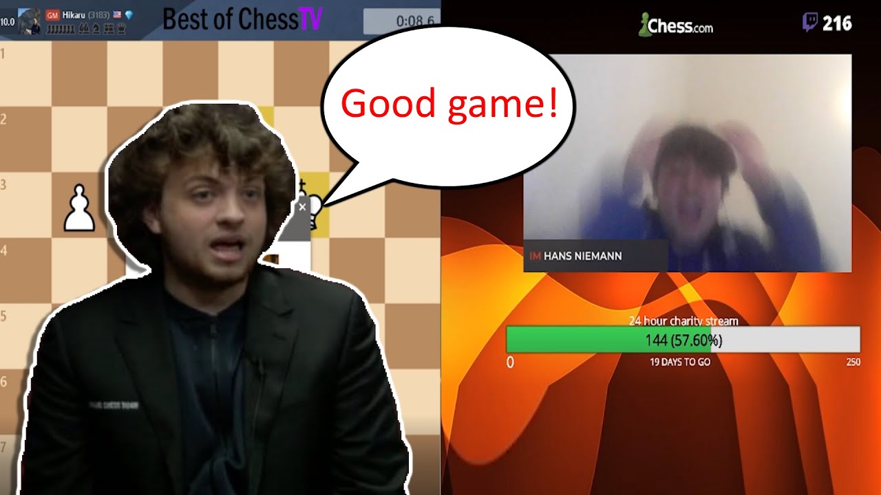 Hans Niemann Raging after Almost Winning against Hikaru - YouTube