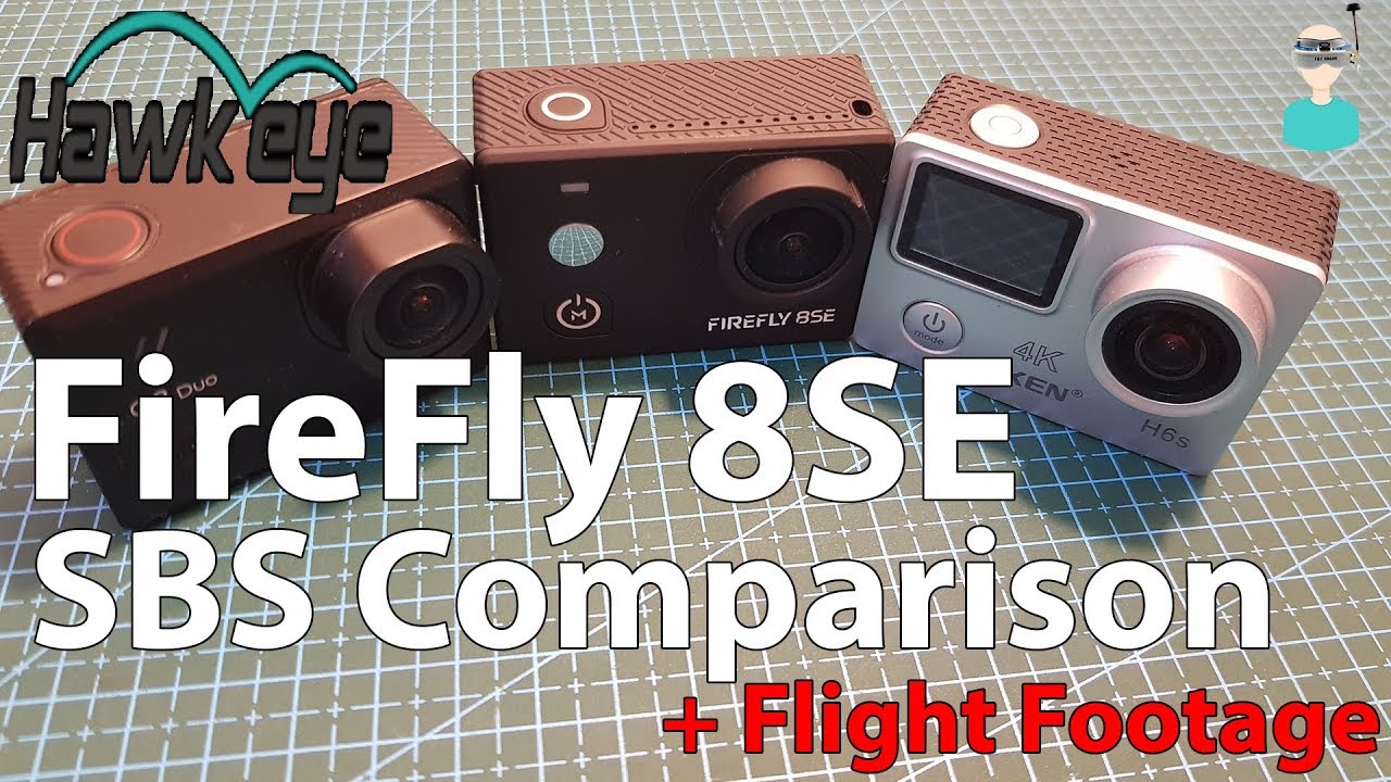 HawkEye Firefly 8SE Camera - SBS Comparison & Flight Footage - YouTube