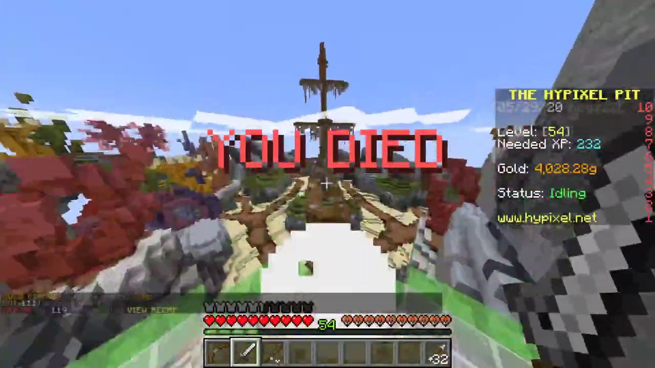 First video/test/Minecraft Hypixel pit - YouTube