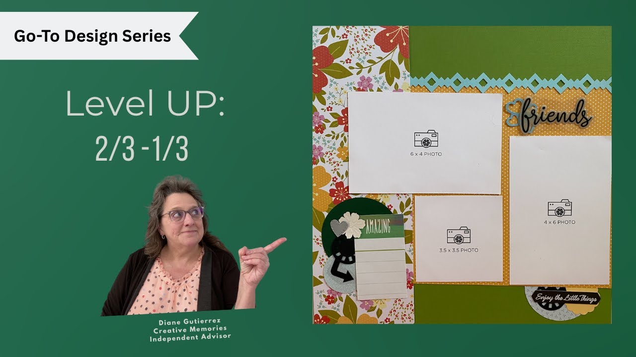 How to Use the 2/3 - 1/3 Go-to Design Layout in Your Scrapbooks - YouTube