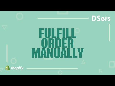 DSers - How to fulfill orders manually - YouTube