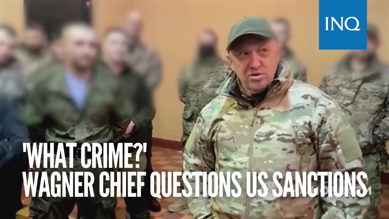 'What crime?' Wagner chief questions US sanctions - YouTube