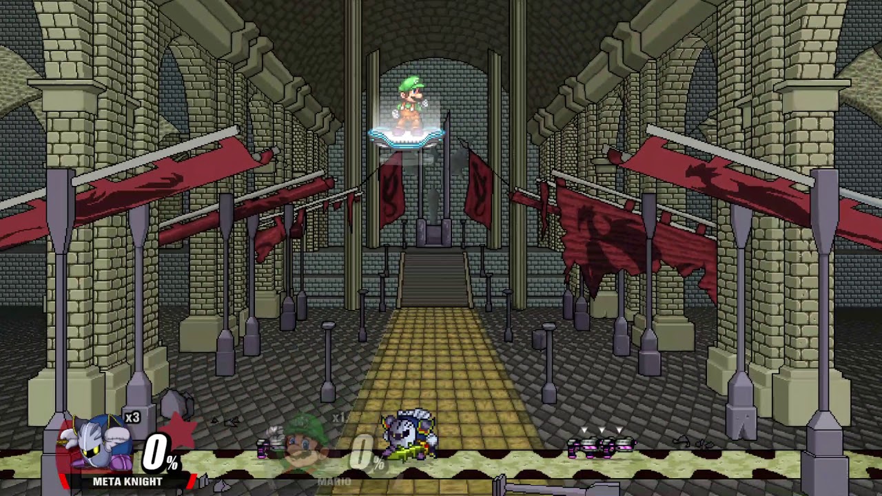 Super Smash Flash 2: SUBSPACE EMISSARY STAGE 8 PART 2 META KNIGHT - YouTube