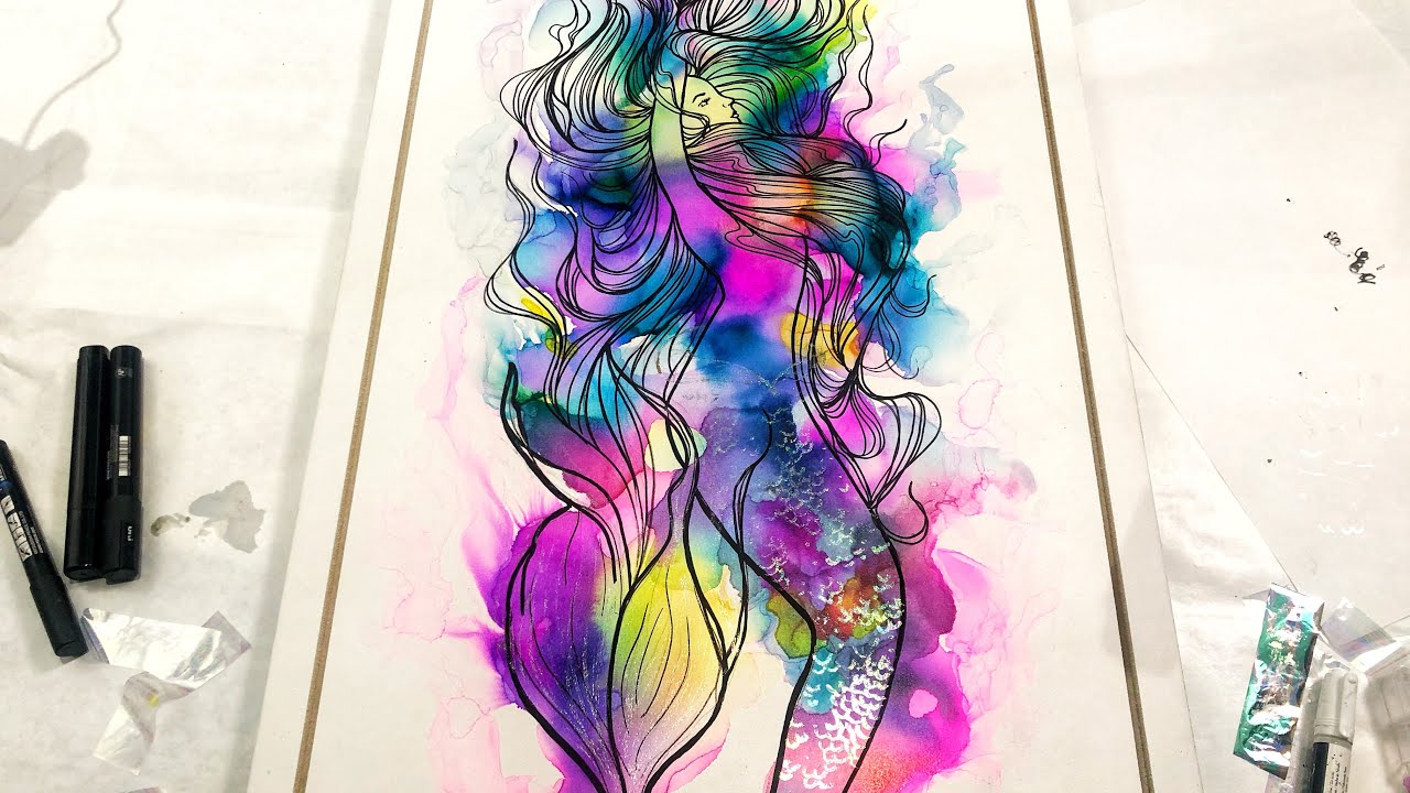 How To Add Airbrush Detail To Alcohol Ink Painting (Iwata Tuxedo ...