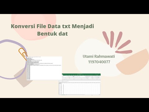 Konversi File Data txt Menjadi Bentuk dat