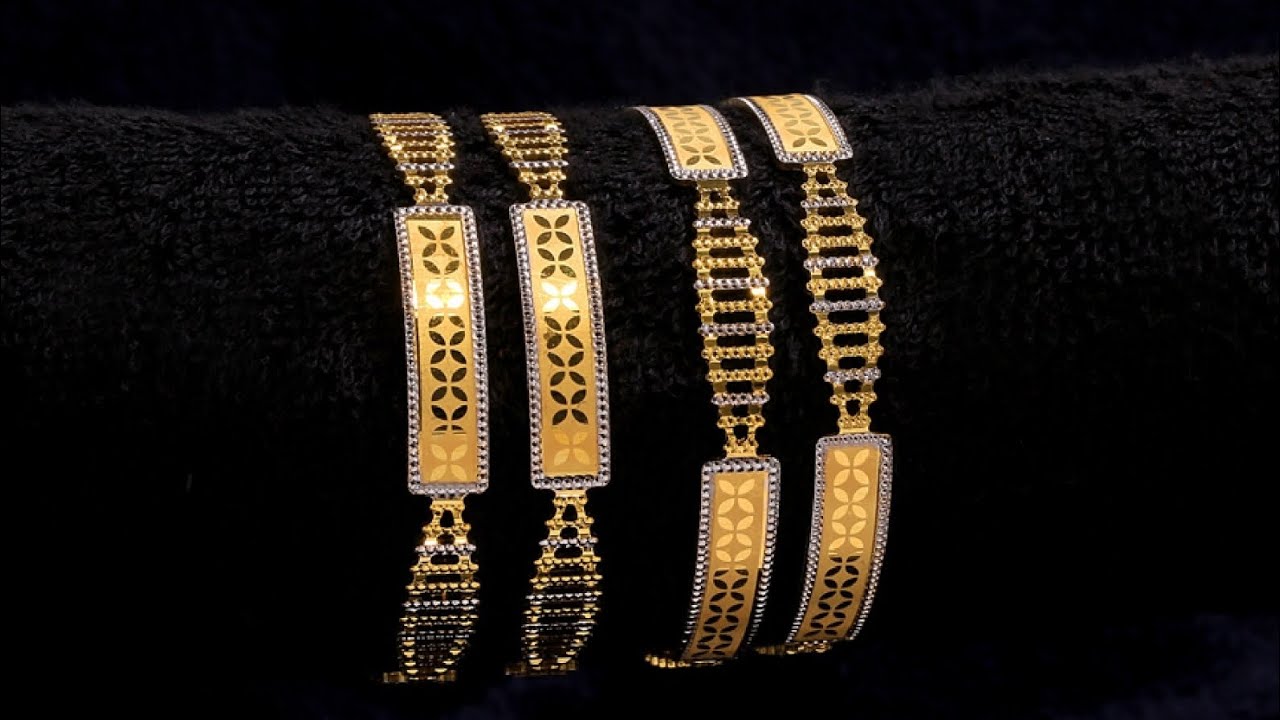 Gold bangles and patla design in 22k 916 hallmark. #goldbangledesign # ...
