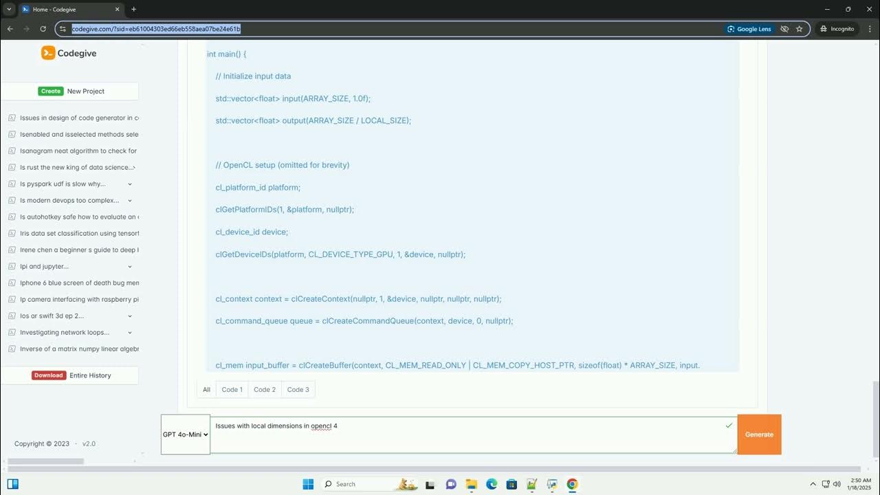 issues with local dimensions in opencl 4 - YouTube