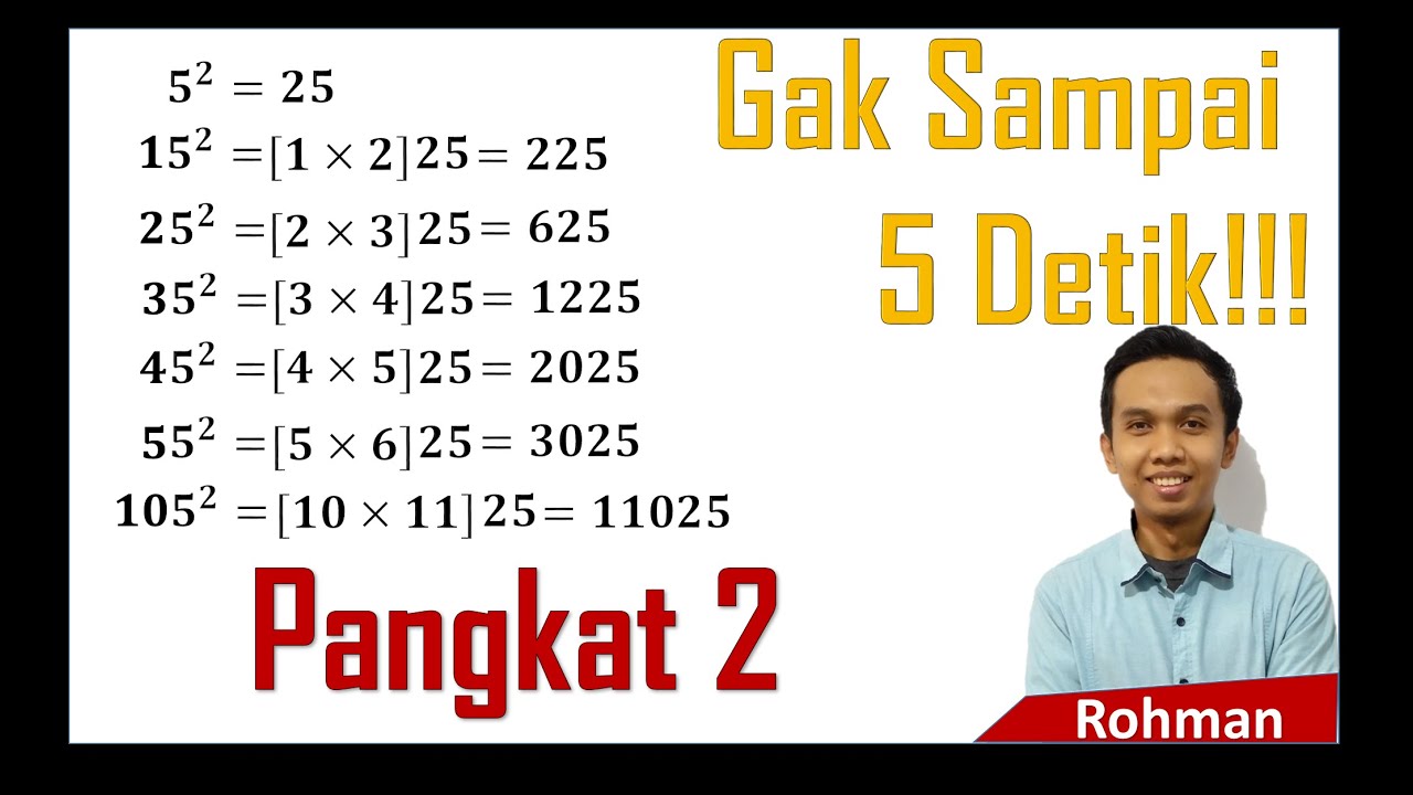 Hitung Cepat - Bilangan Pangkat 2 (Khusus 2 Digit) - YouTube