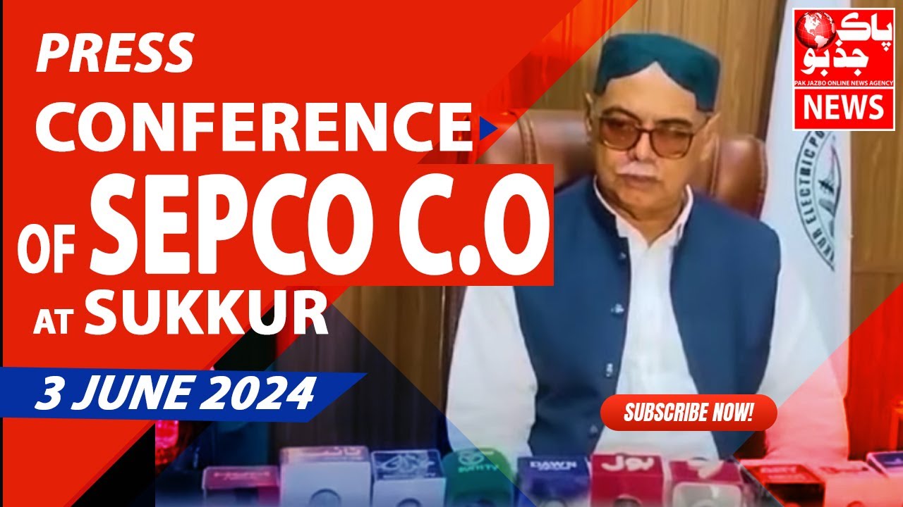 Press Conference of SEPCO C.O at Sukkur - Pak Jazbo News Sukkur - YouTube