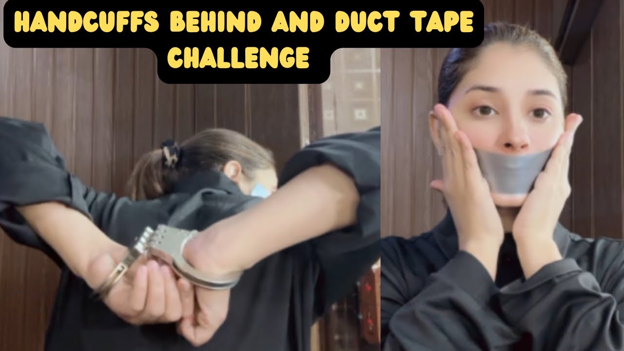 Handcuffs Behind Back And Duct Tape Challenge | #aqsaadil #awareness # ...