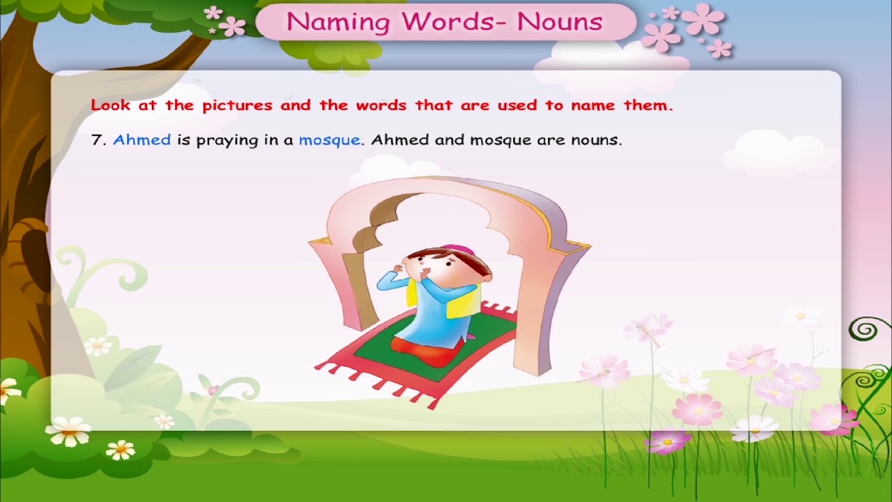 Naming Words - Nouns class-1 - YouTube