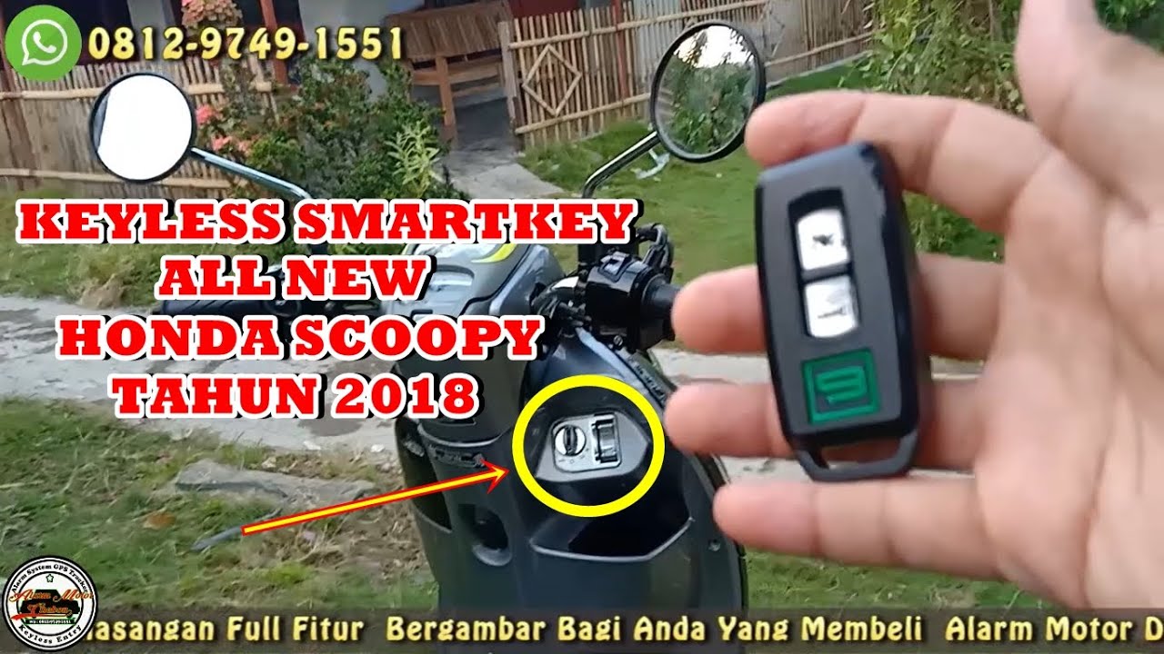 Pasang KEYLESS SMARTKEY All New Honda Scoopy 2018 | alarm motor cirebon ...