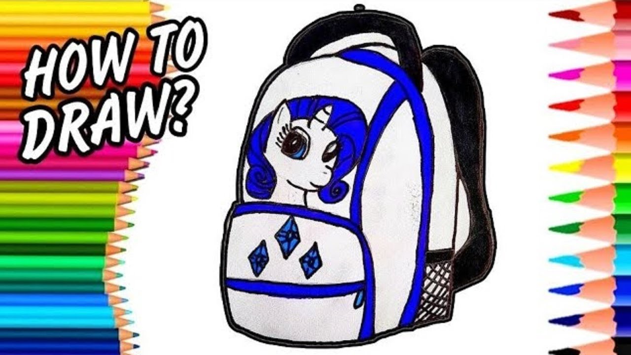 HOW TO DRAW RARITY BAG / Drawing and coloring for kids | My little pony ...