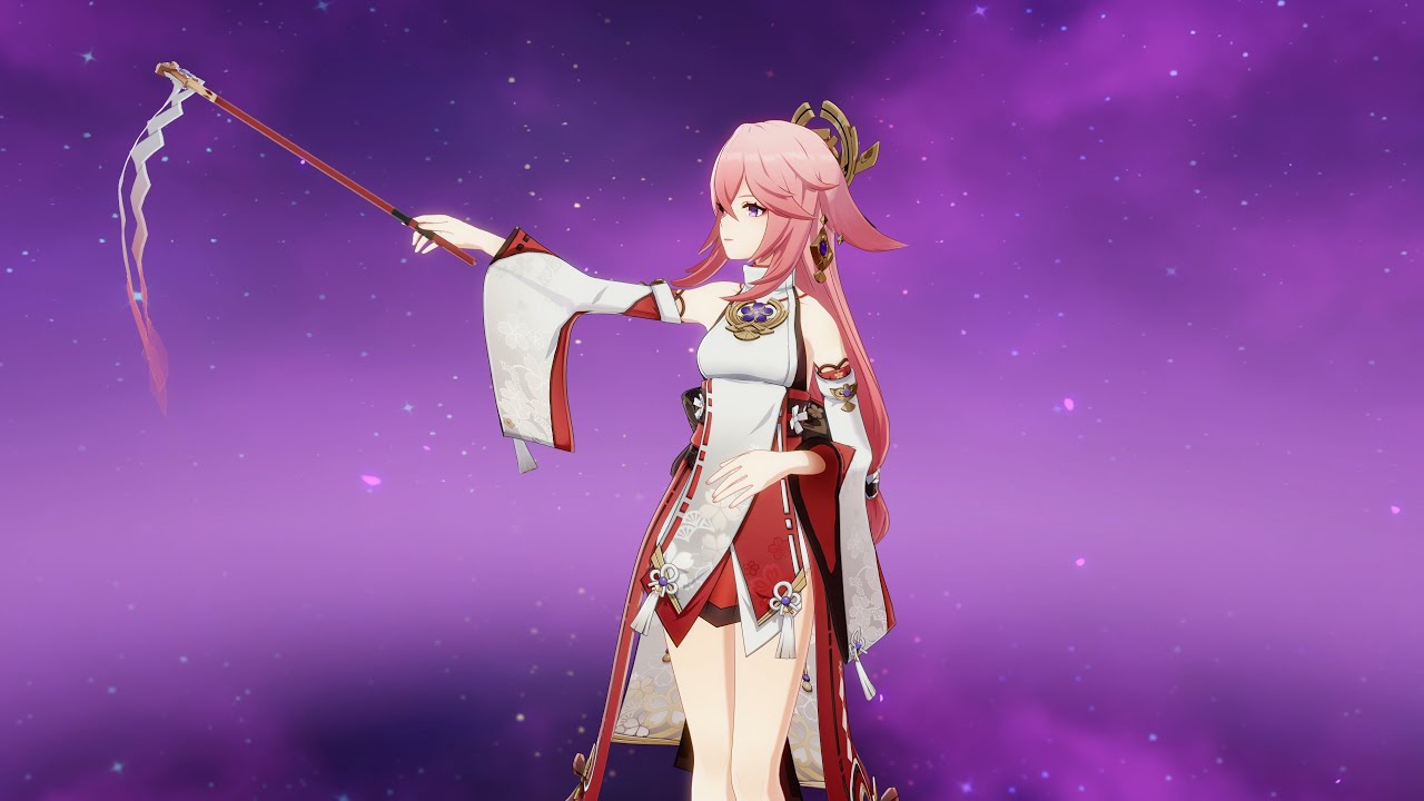 YAE MIKO SKIN Showcase - GENSHIN IMPACT LUNIMATER - YouTube