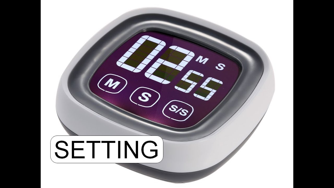 SETTING TOUCH SCREEN KITCHEN TIMER - YouTube