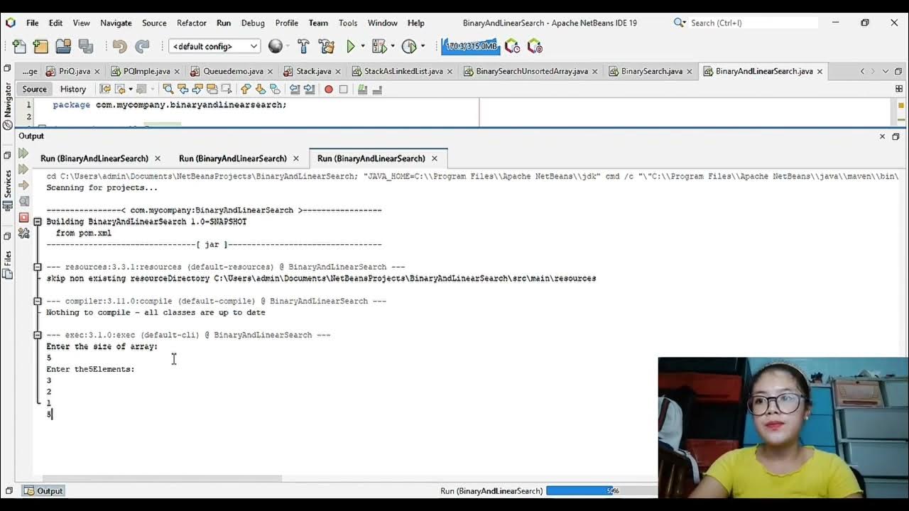 Menu Oriented Program: Binary Search or Linear Search in Java - YouTube