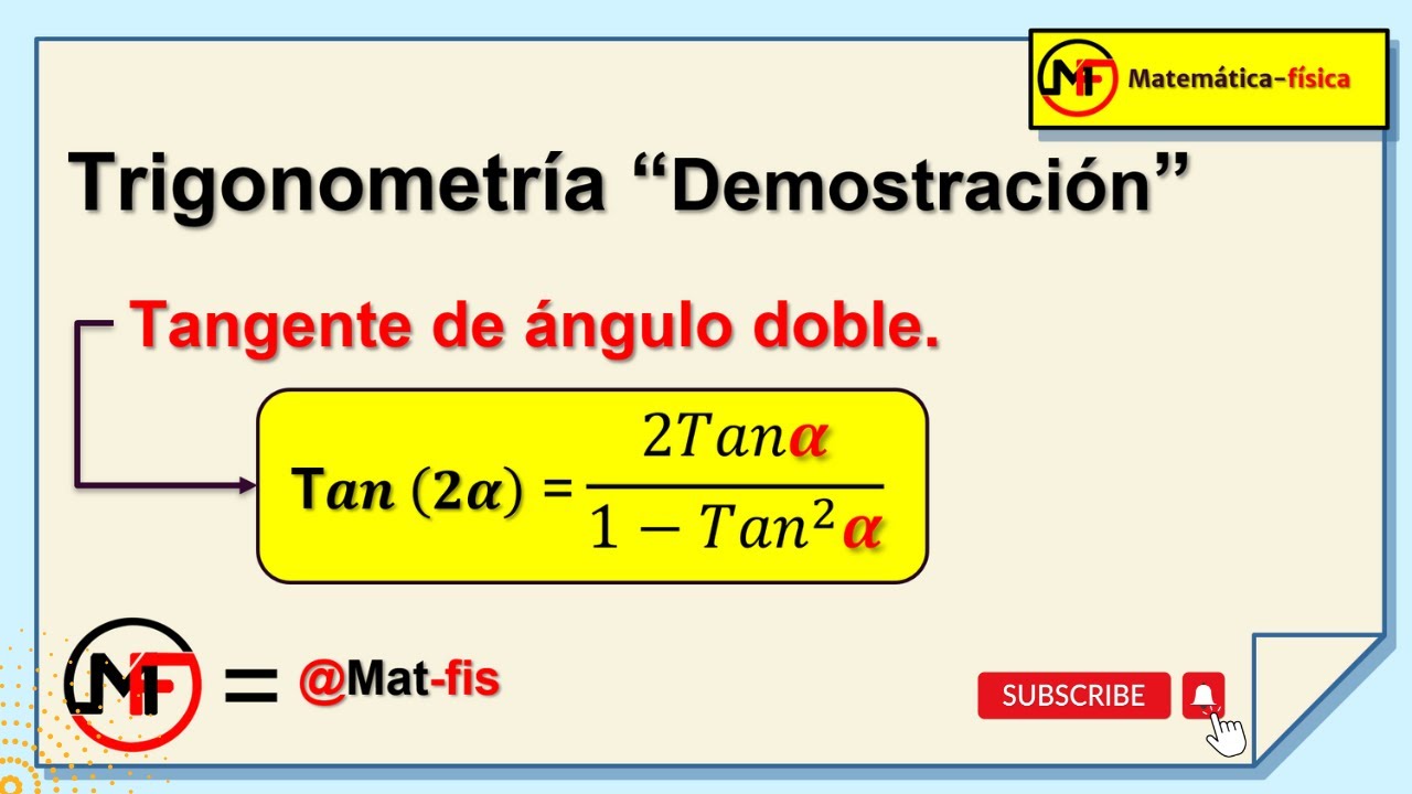 TANGENTE DE ÁNGULO DOBLE - YouTube