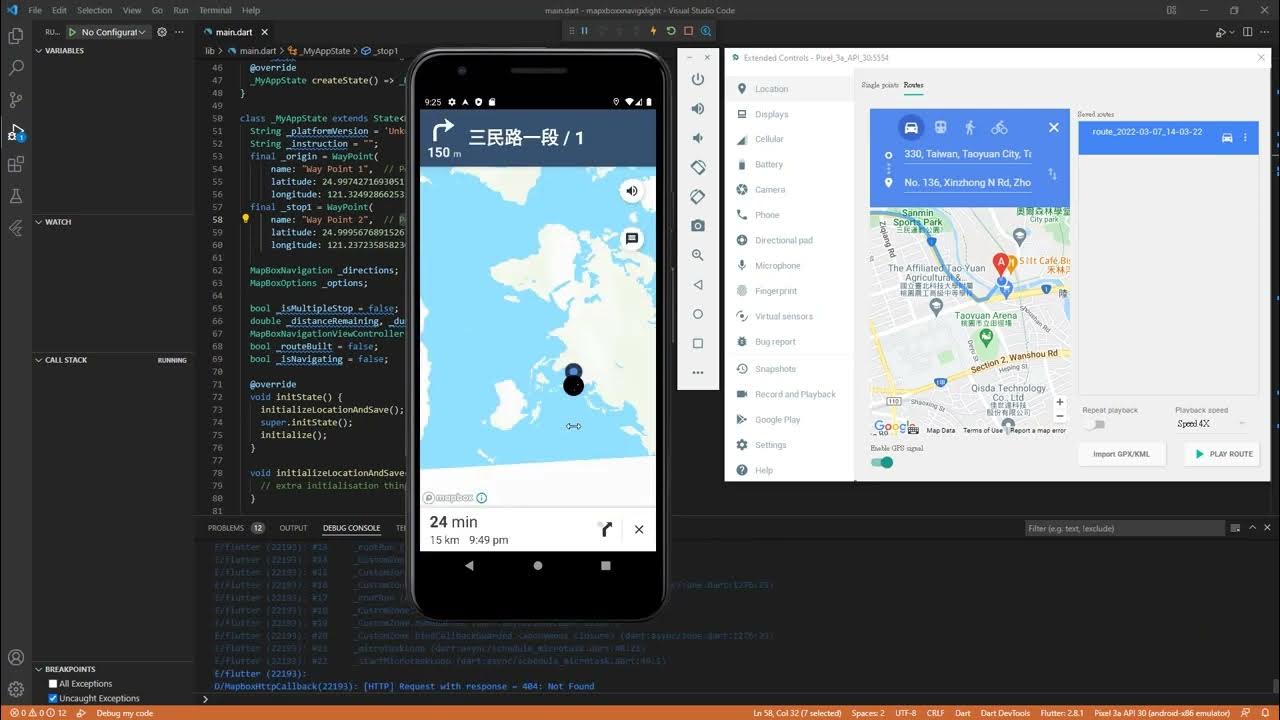 Flutter mapbox navigation - YouTube