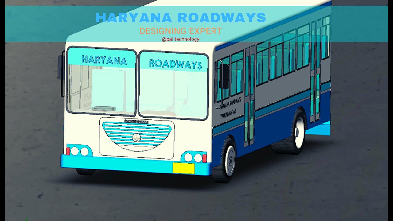 Haryana Roadways Bus 3d model in solidworks - YouTube