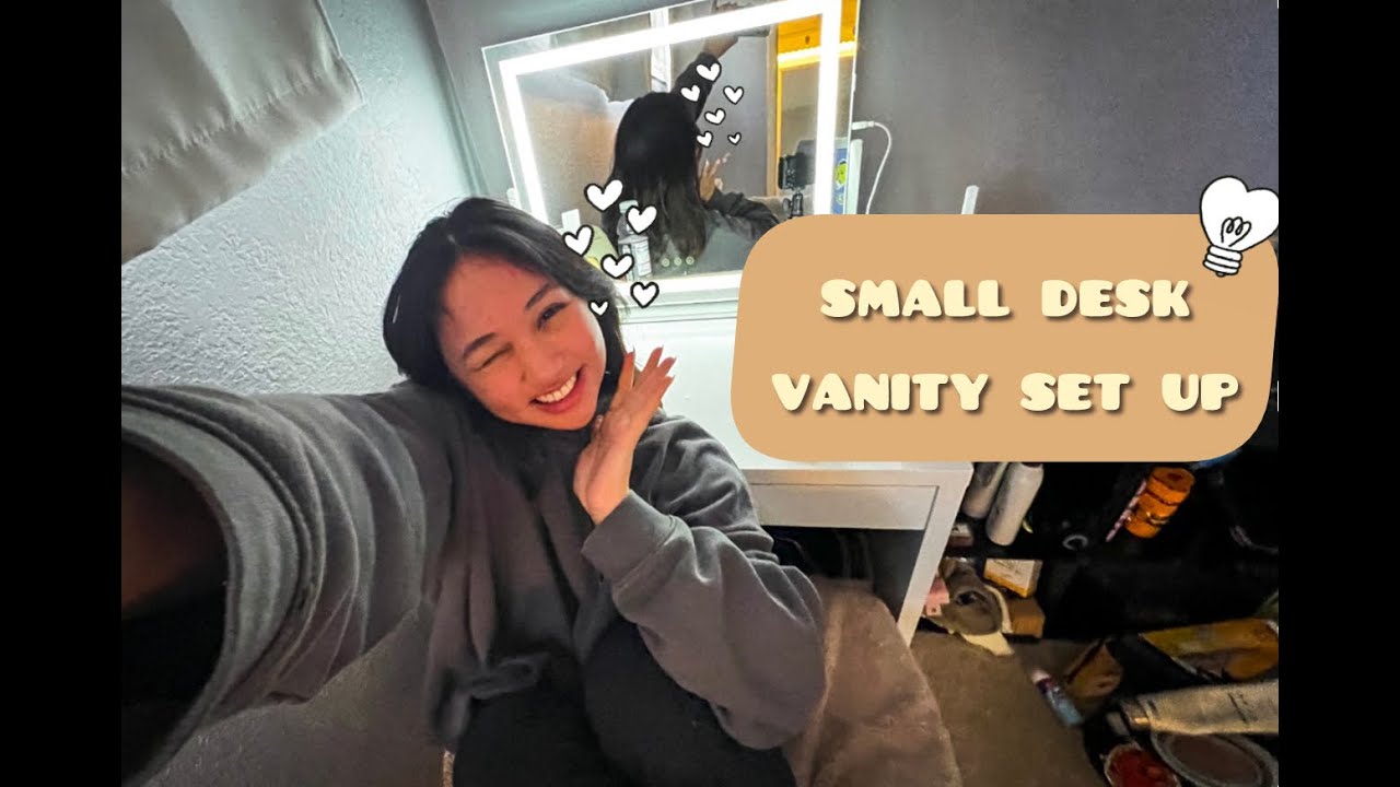 my simple & cheap vanity set up (ft. tik tok criss cross chair) - YouTube