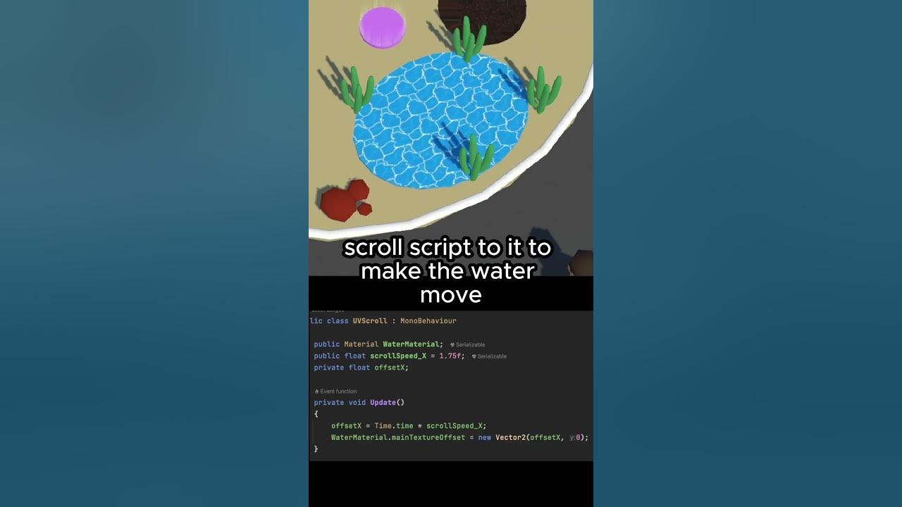 Make a Material/Texture move in Unity. - YouTube