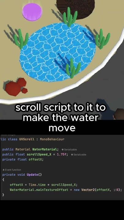 Make a Material/Texture move in Unity. - YouTube