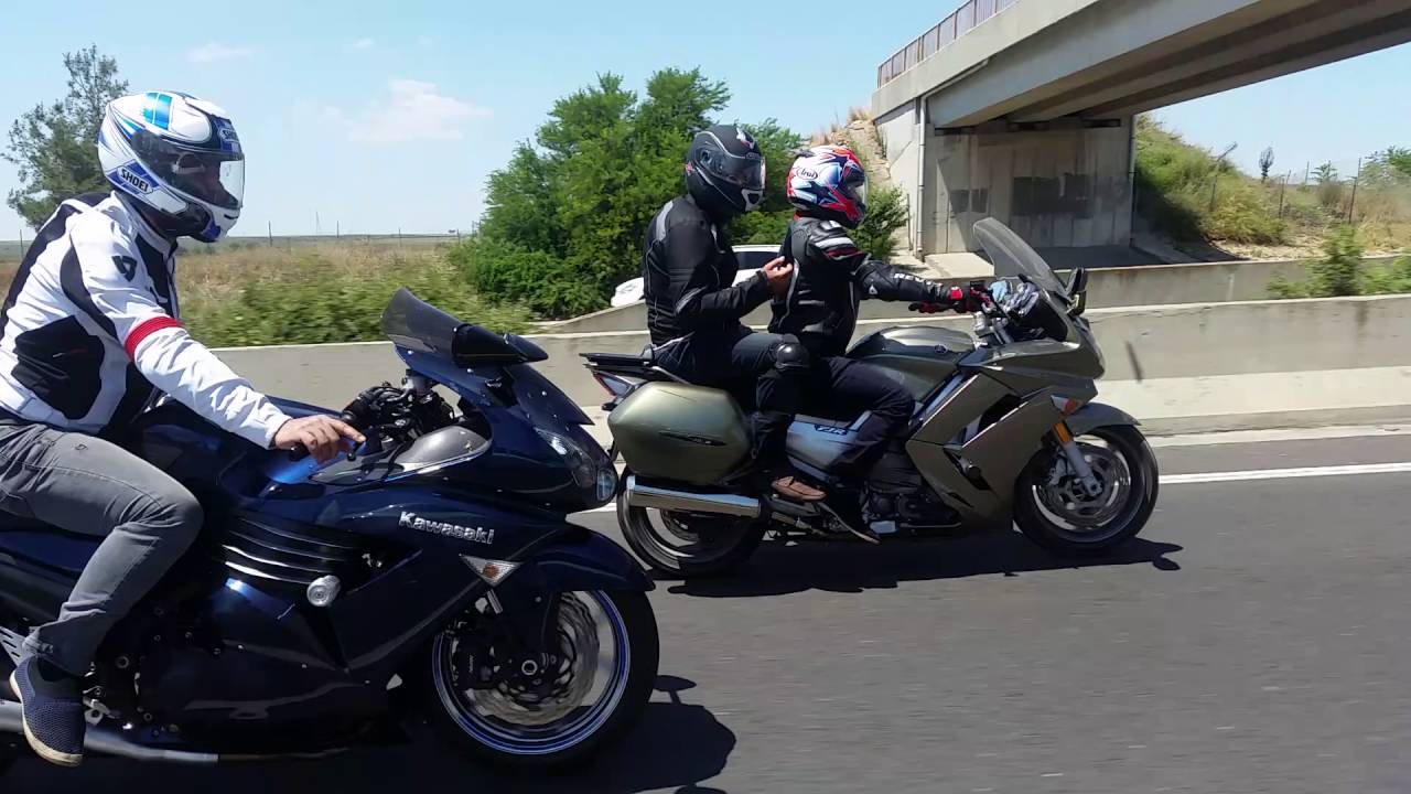Yamaha FJR 1300 kawasaki zzr 1400 - YouTube