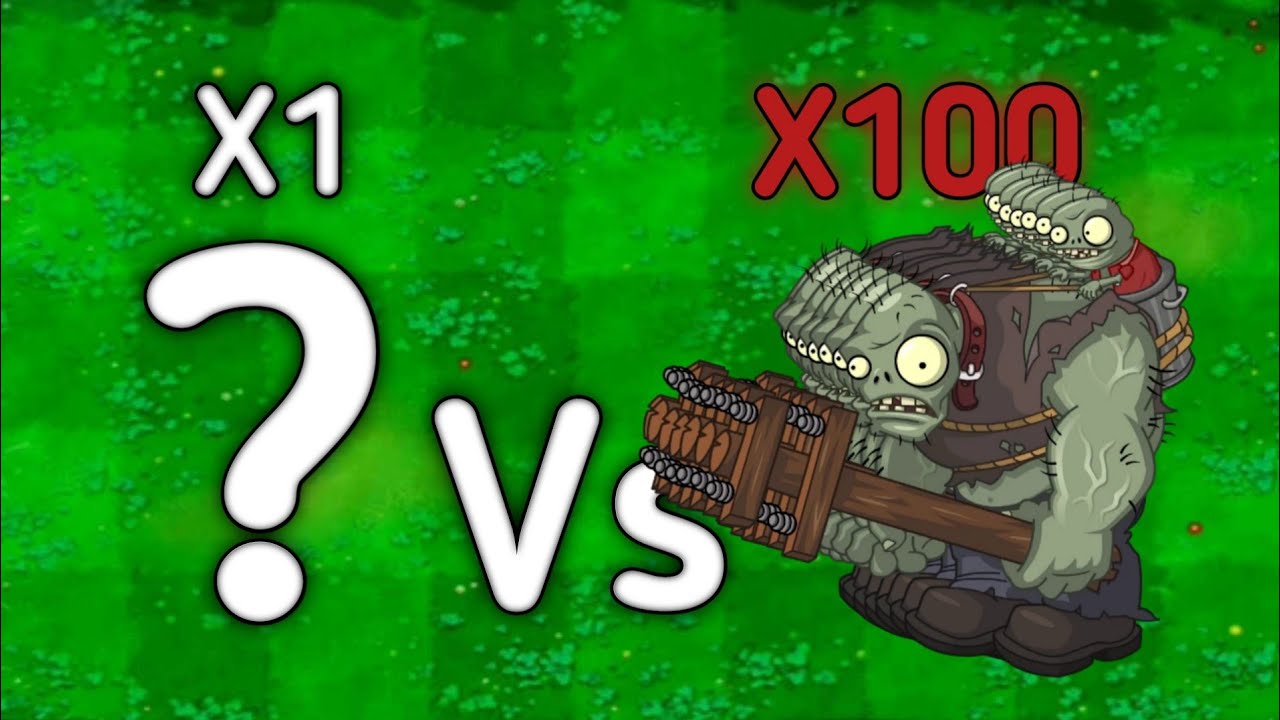 X1 ? Vs Gargantuar X100 - Can a fish win? PVZ 1 - YouTube