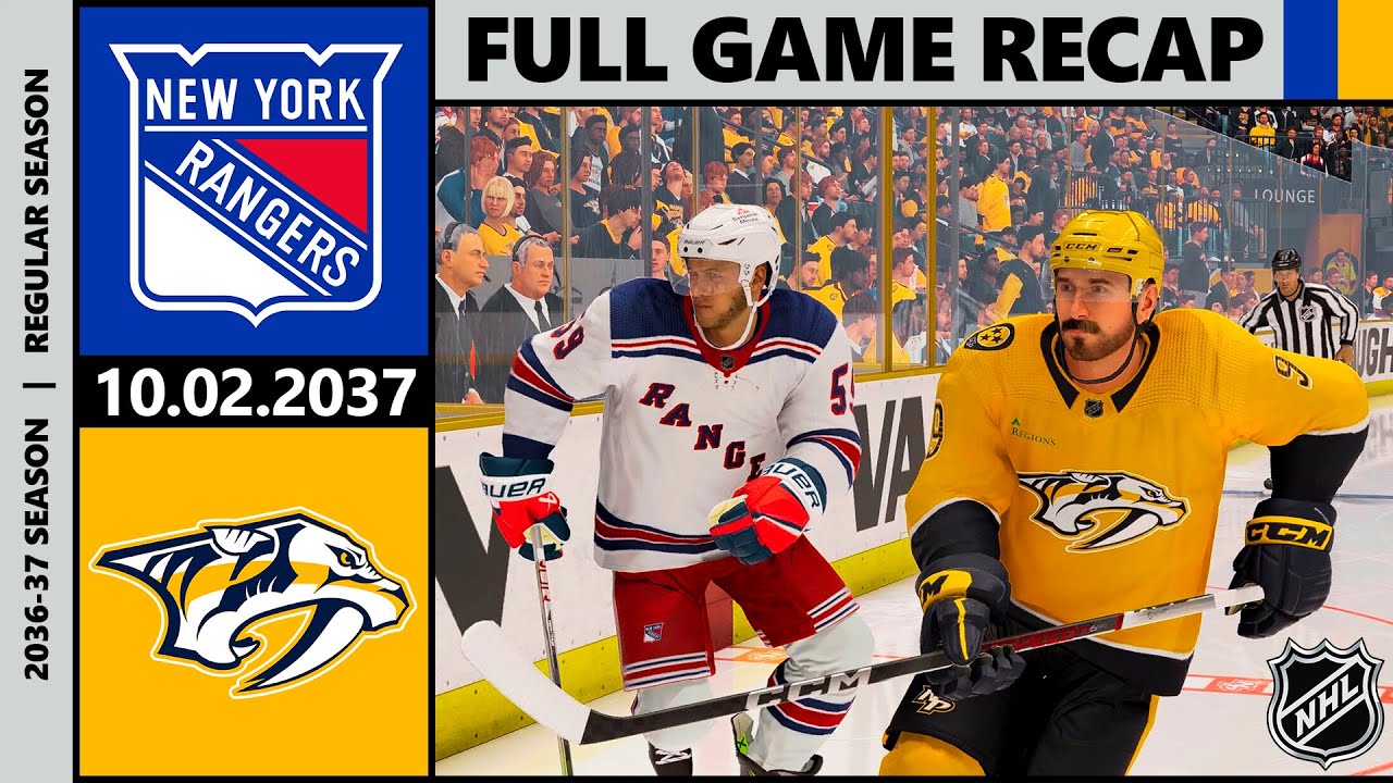 NHL 24 - New York Rangers vs Nashville Predators | Regular Season, Game ...